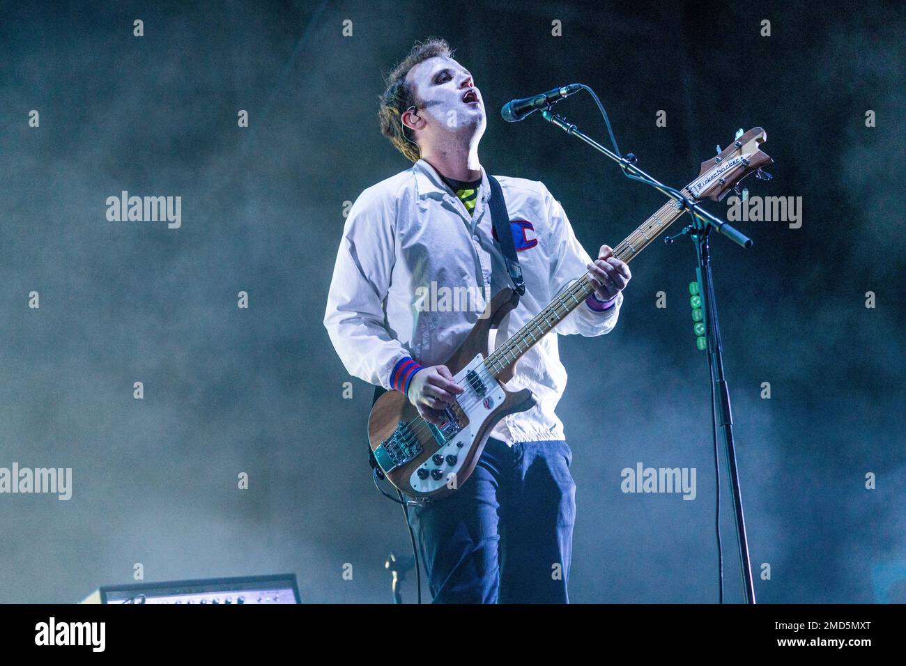Chris Baio of Vampire Weekend performs at the Outside Lands Music ...