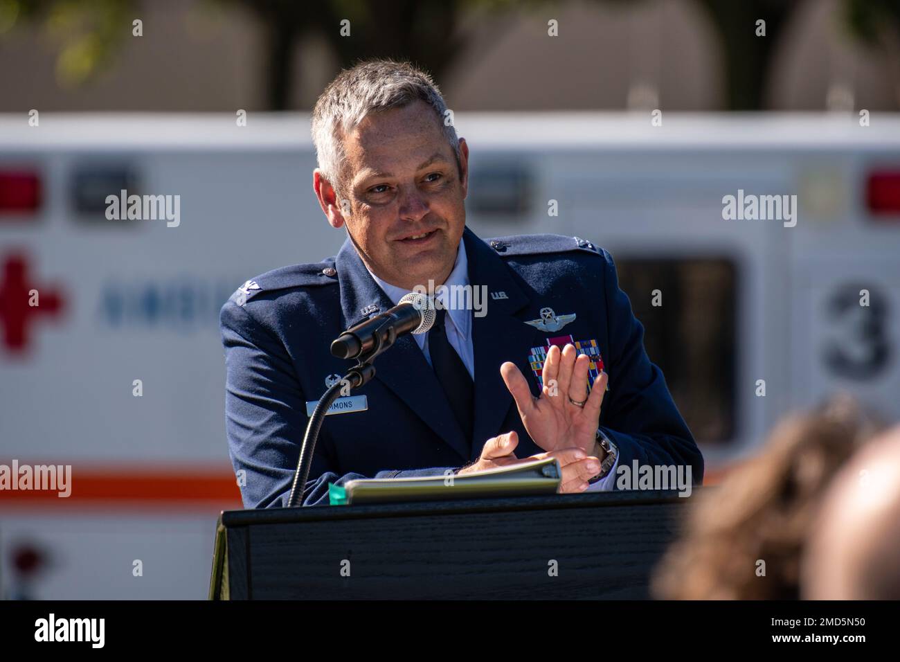 U.S. Air Force Col. Corey Simmons, 60th Air Mobility Wing commander ...