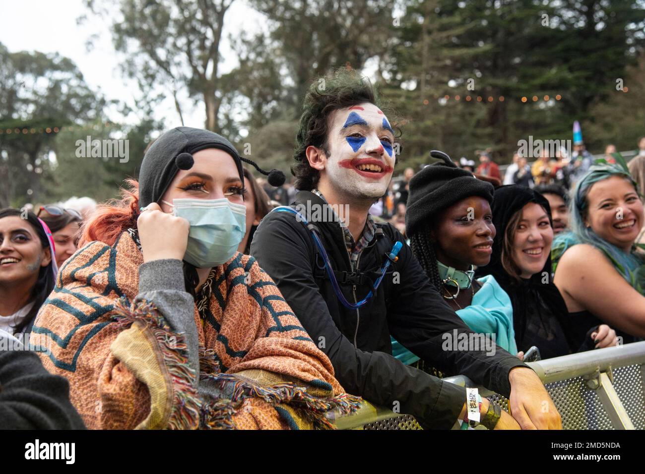Festival goers attend the Outside Lands Music Festival at Golden Gate ...