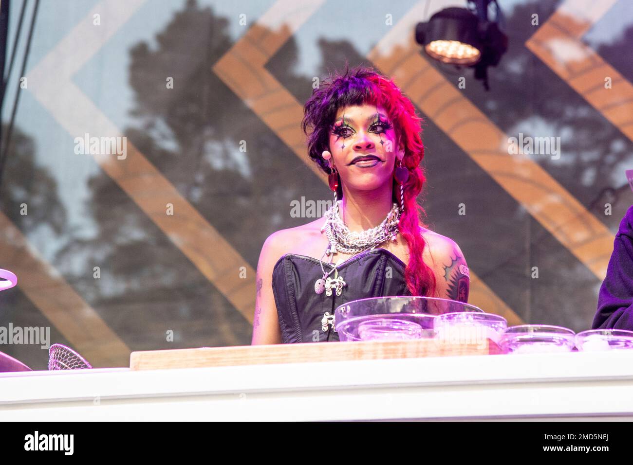 Rico Nasty is seen at the Outside Lands Music Festival at Golden Gate ...