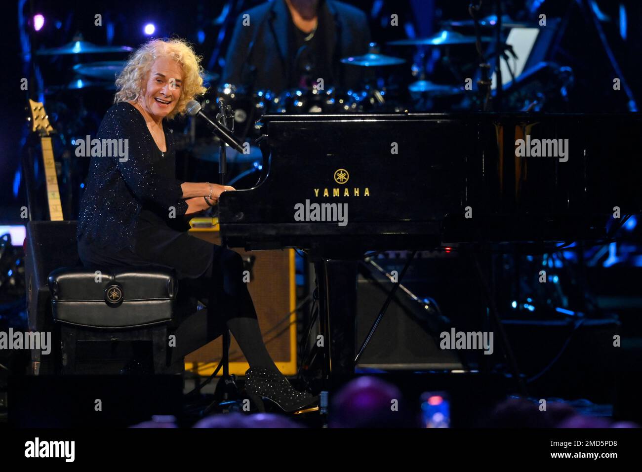 Carole King performs during the Rock and Roll Hall of Fame Induction ...