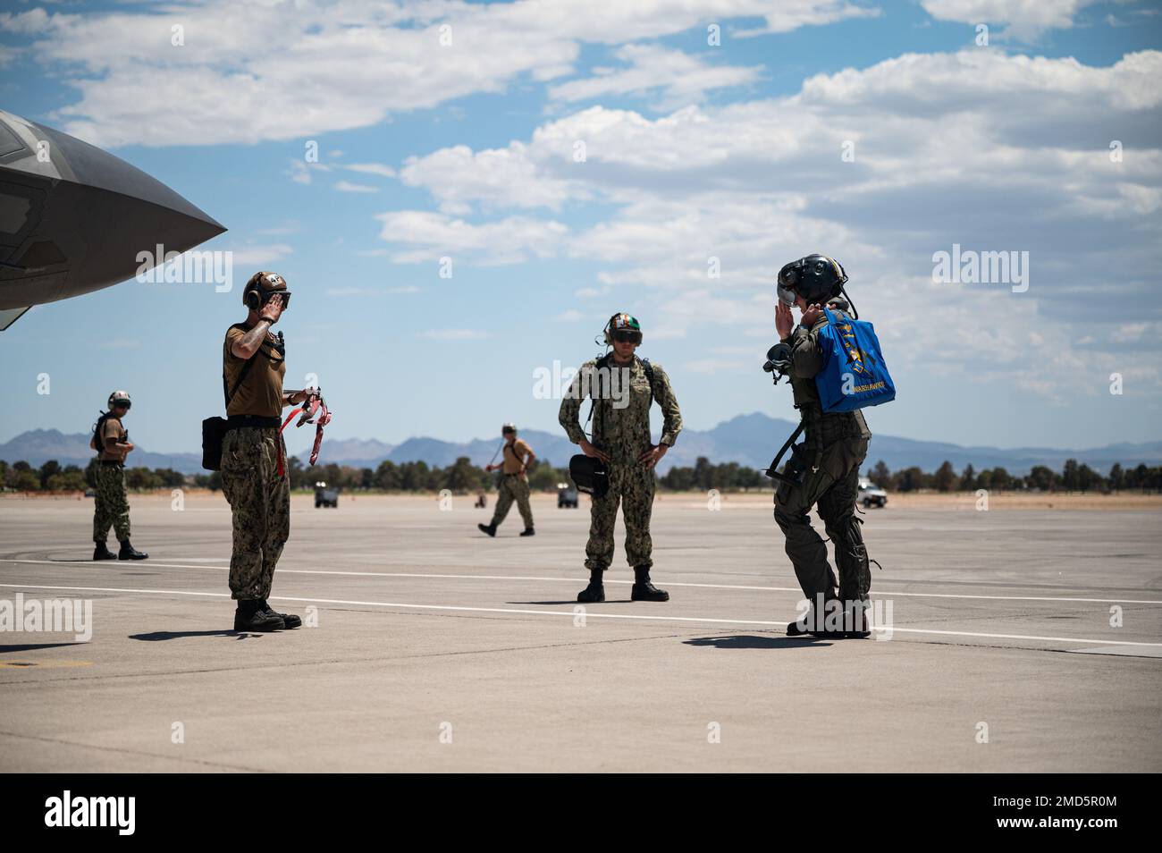 U.S. Navy Sailors assigned to the Strike Fighter Squadron (VFA) 147, Naval Air Station Lemoore ...