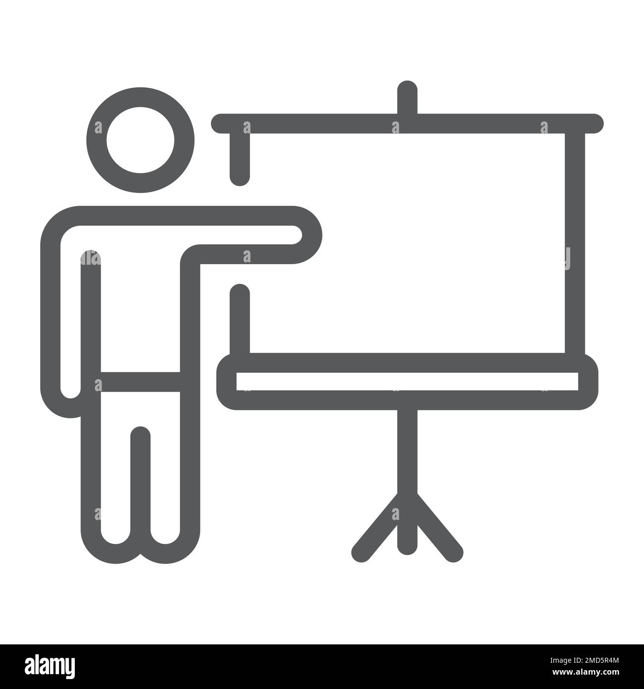 Training line icon, e learning and education, presentation sign vector ...