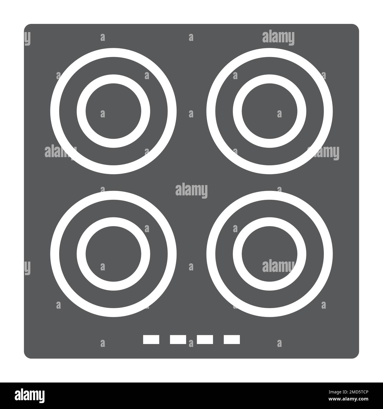 Electric hot plate glyph icon, kitchen and cooking surface, household ...