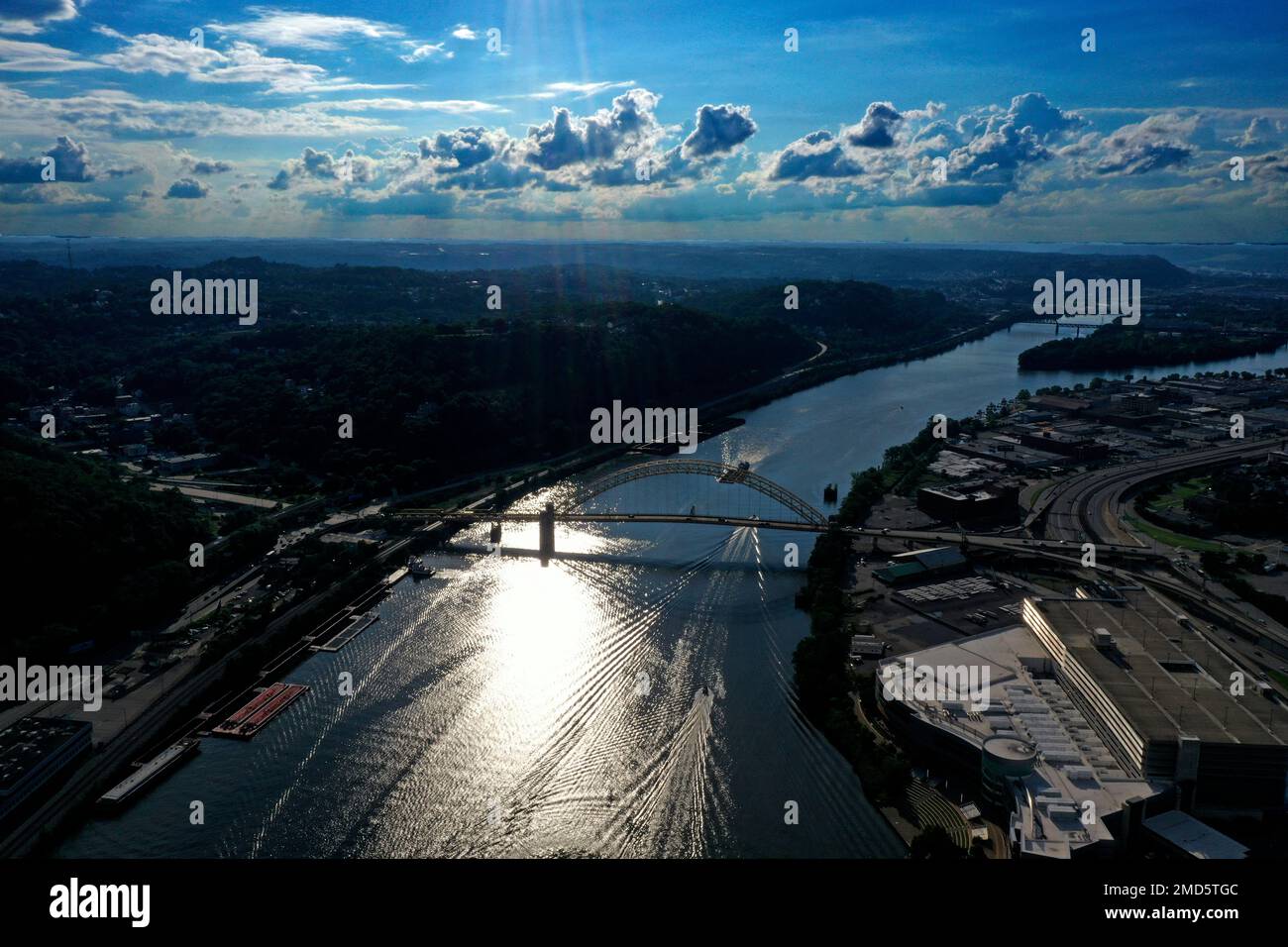 This is the Ohio river, formed at the confluence of the Allegheny and ...