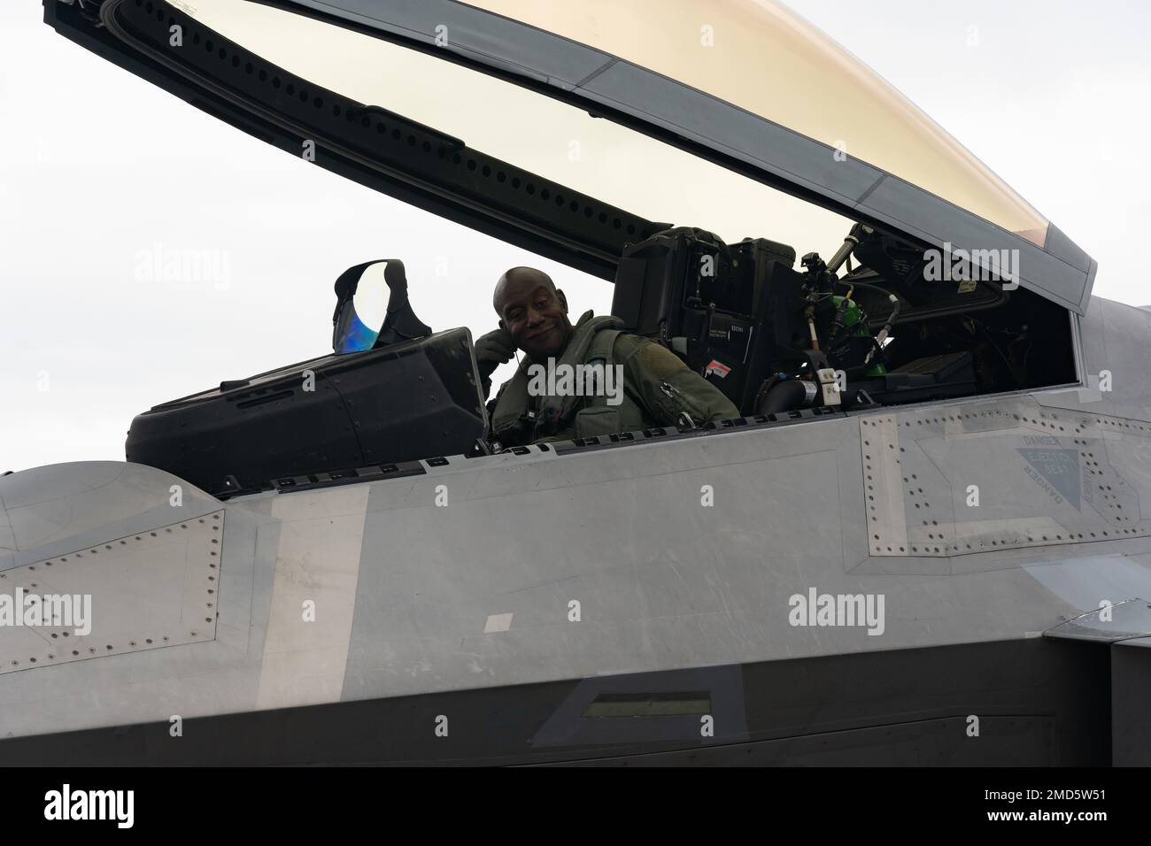 U.S. Air Force Col. Travolis Simmons, 3rd Wing commander, completes a ...