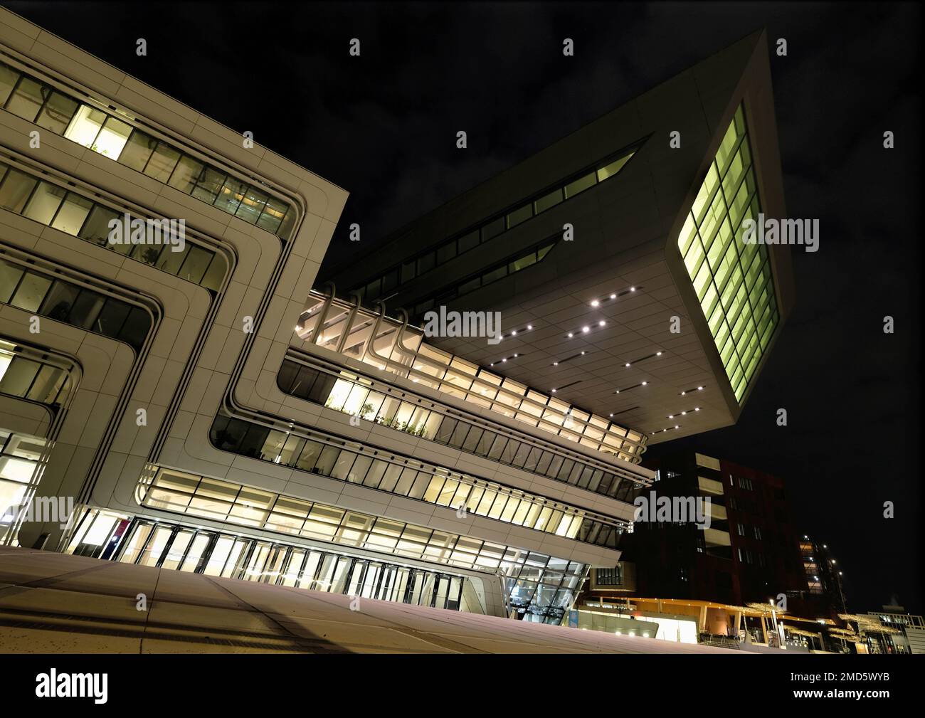 Vienna, Austria, Dec. 2019: Night view of Vienna University of ...