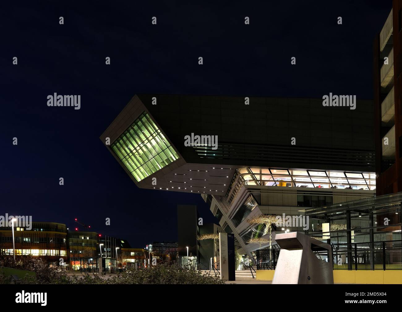 Vienna, Austria, Dec. 2019: Night view of Vienna University of ...