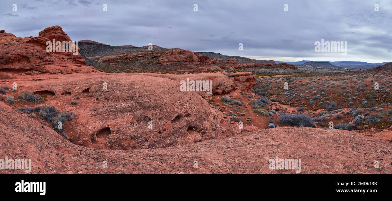 Chuckawalla and Turtle Wall landscape views from trail Cliffs National ...