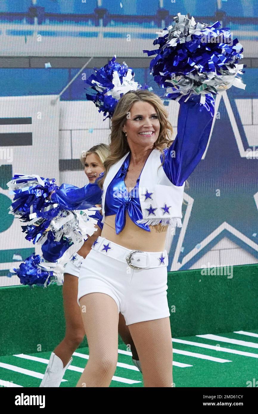 Savannah Guthrie dresses as a Dallas Cowboys Cheerleader during NBC's ...