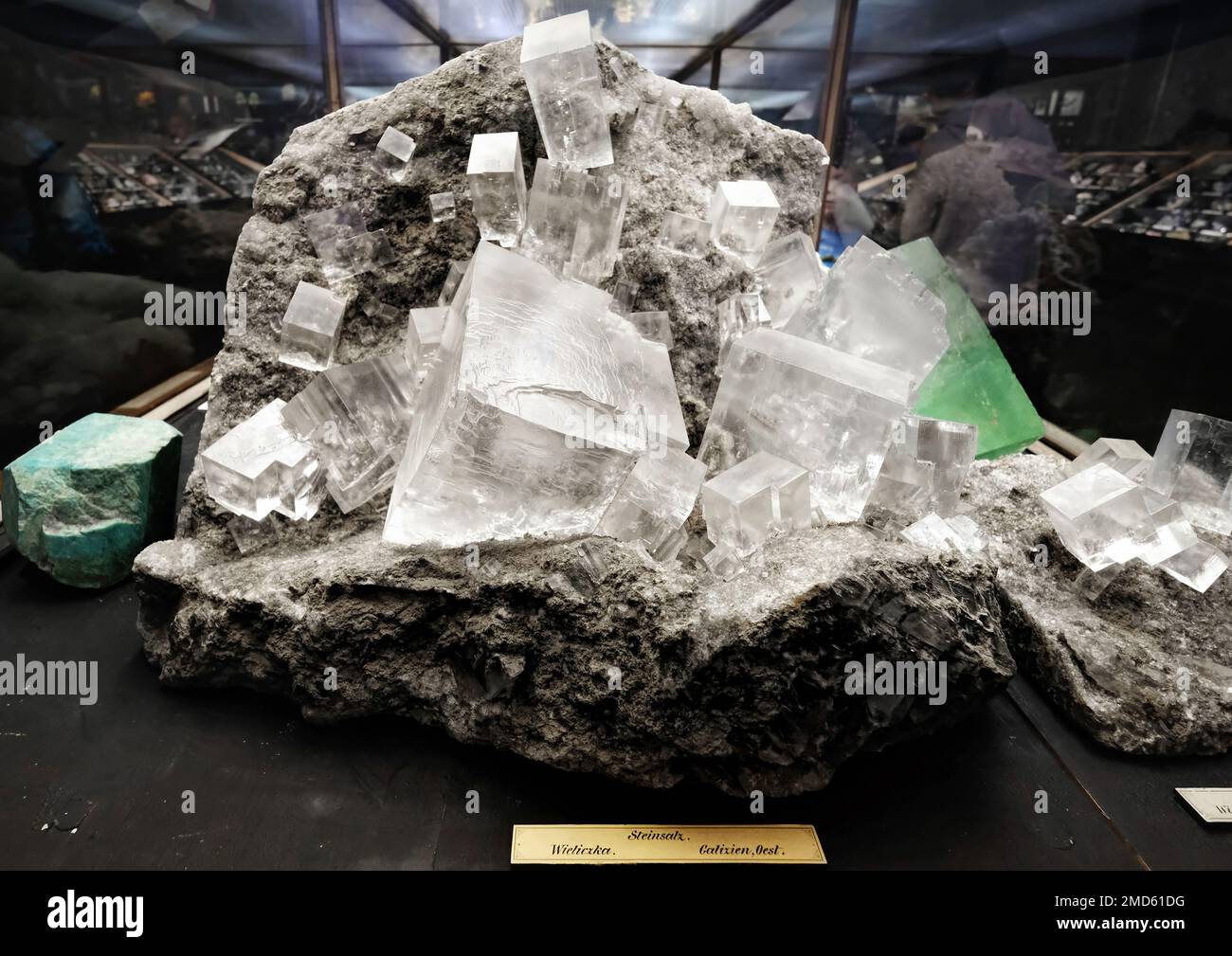 Vienna, Austria, Dec. 2019: Salt crystal in the Museum of Natural ...