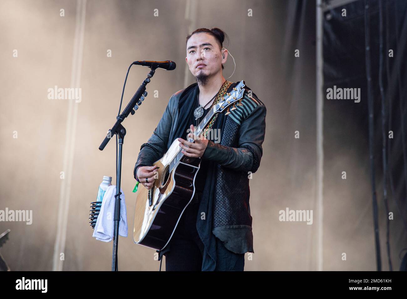 Temuulen Naranbaatar of The Hu performs at the Outside Lands Music ...