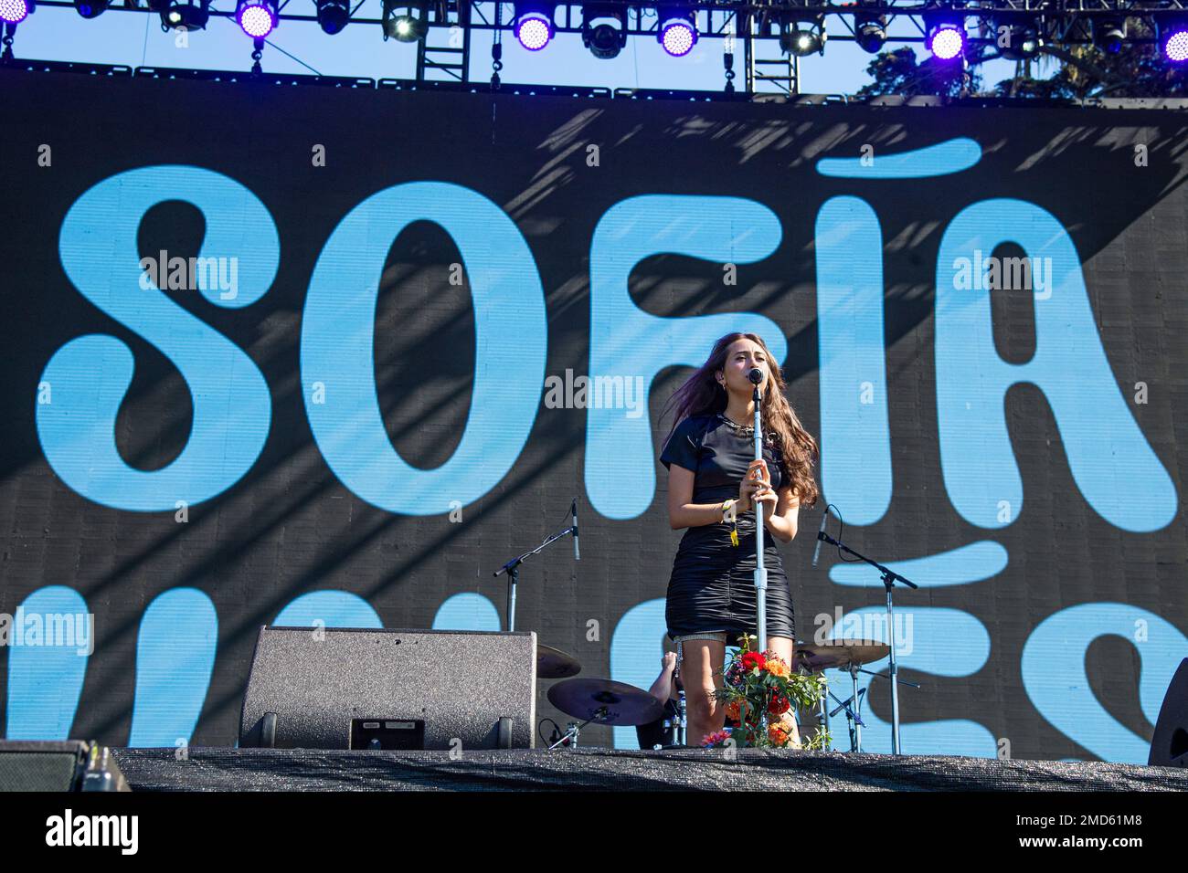 Sofia Valdes performs at the Outside Lands Music Festival at Golden ...