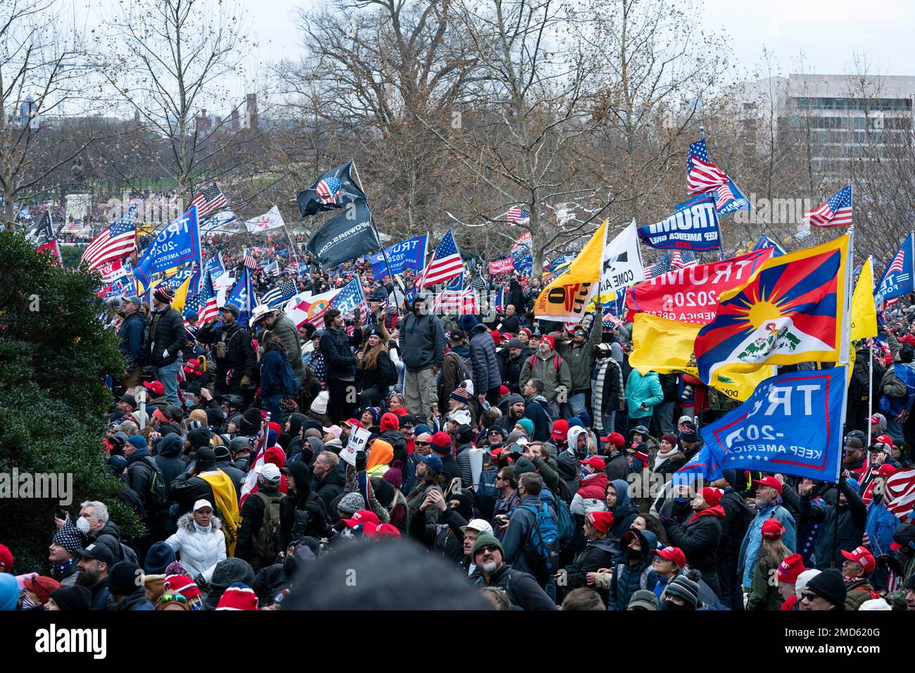Supporters Of President Donald Trump Storm The West Side Of The The U S