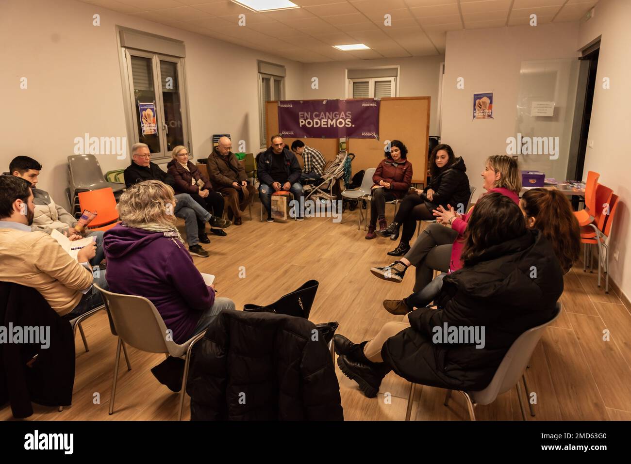 Cangas, Spain. january 21, 2023: public presentation of Carmen Berzosa ...
