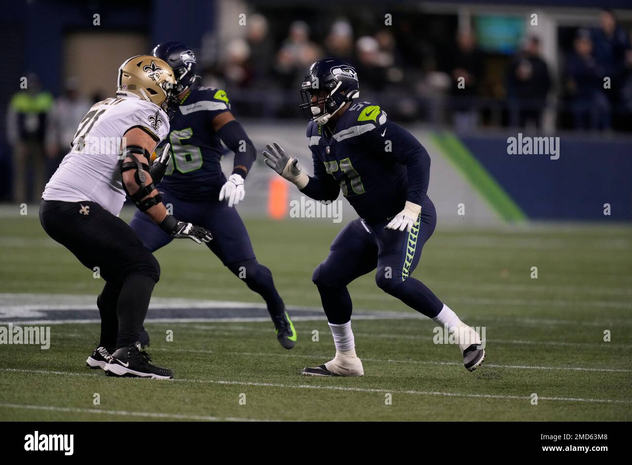 New Orleans Saints offensive tackle Ryan Ramczyk and Seattle Seahawks ...