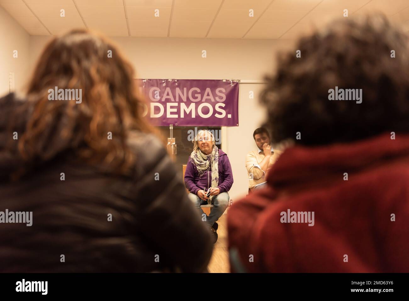 Cangas, Spain. january 21, 2023: public presentation of Carmen Berzosa ...