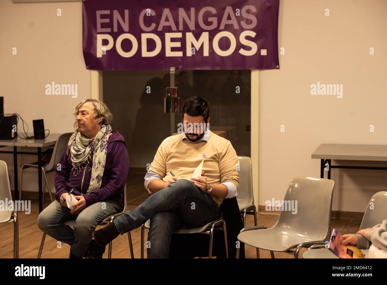 Cangas, Spain. january 21, 2023: public presentation of Carmen Berzosa ...