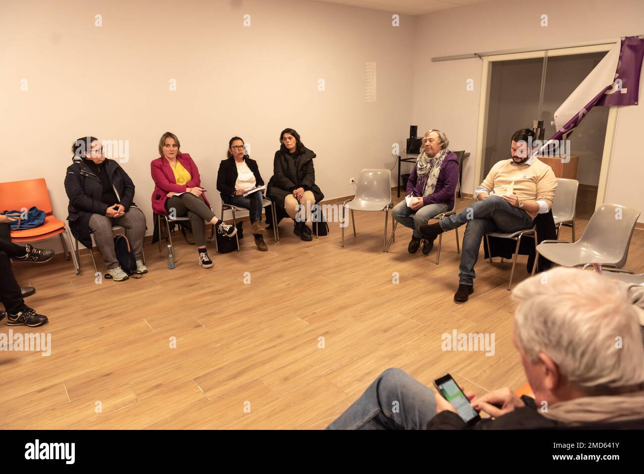 Cangas, Spain. january 21, 2023: public presentation of Carmen Berzosa ...
