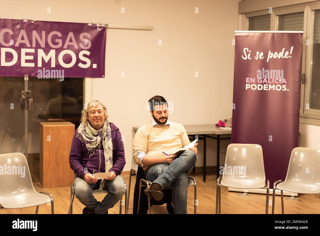 Cangas, Spain. january 21, 2023: public presentation of Carmen Berzosa ...
