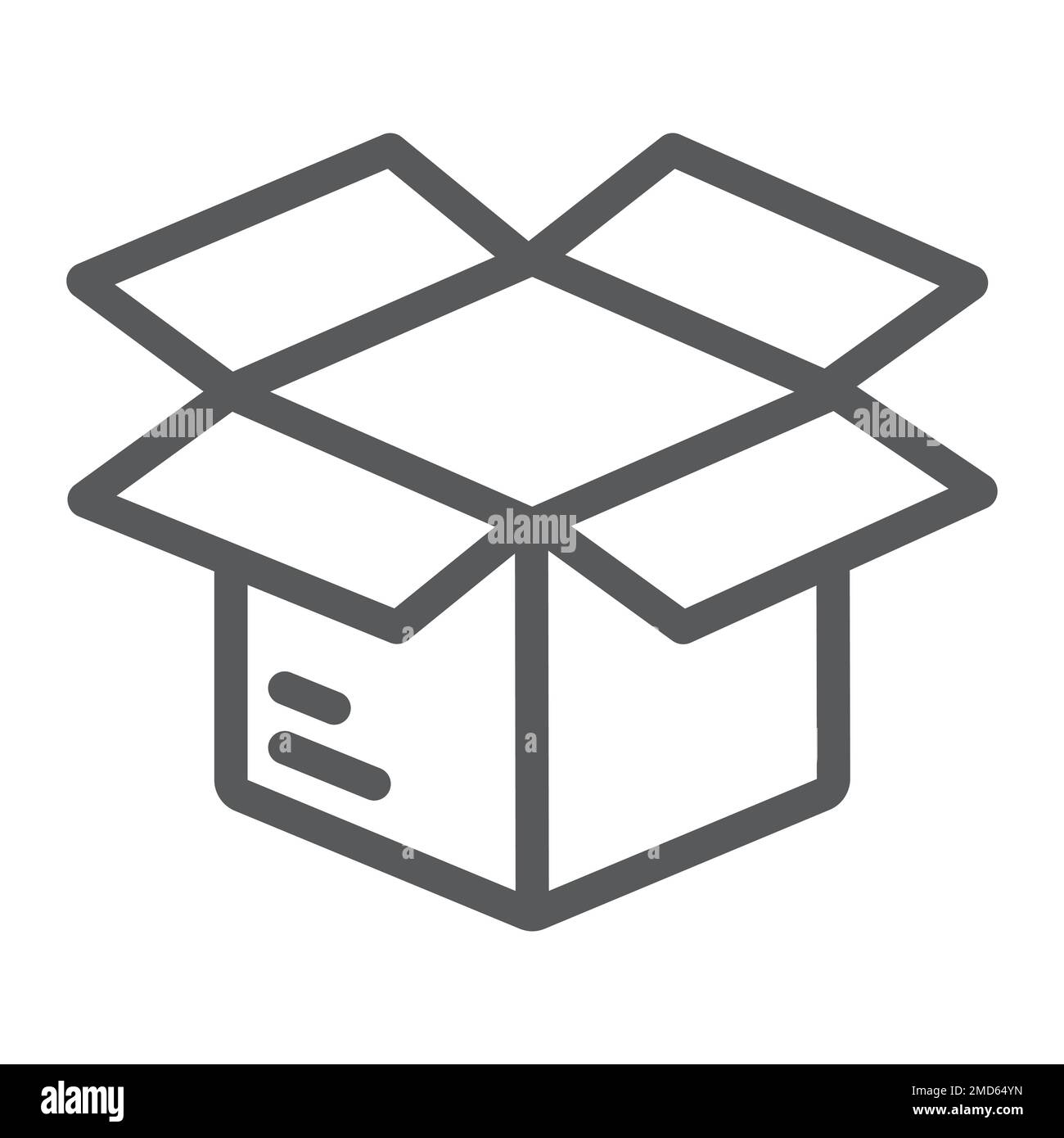 Open box line icon, e commerce and marketing, goods sign vector ...