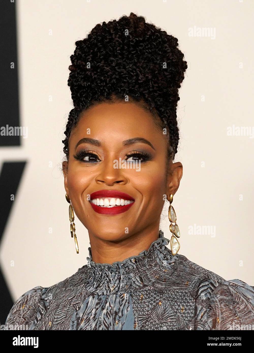 Lony'e Perrine, a cast member in "Colin in Black and White," poses at ...