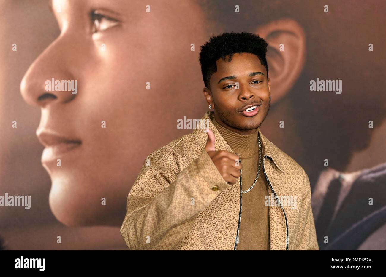 Amarr Wooten, a cast member in "Colin in Black and White," poses at the ...