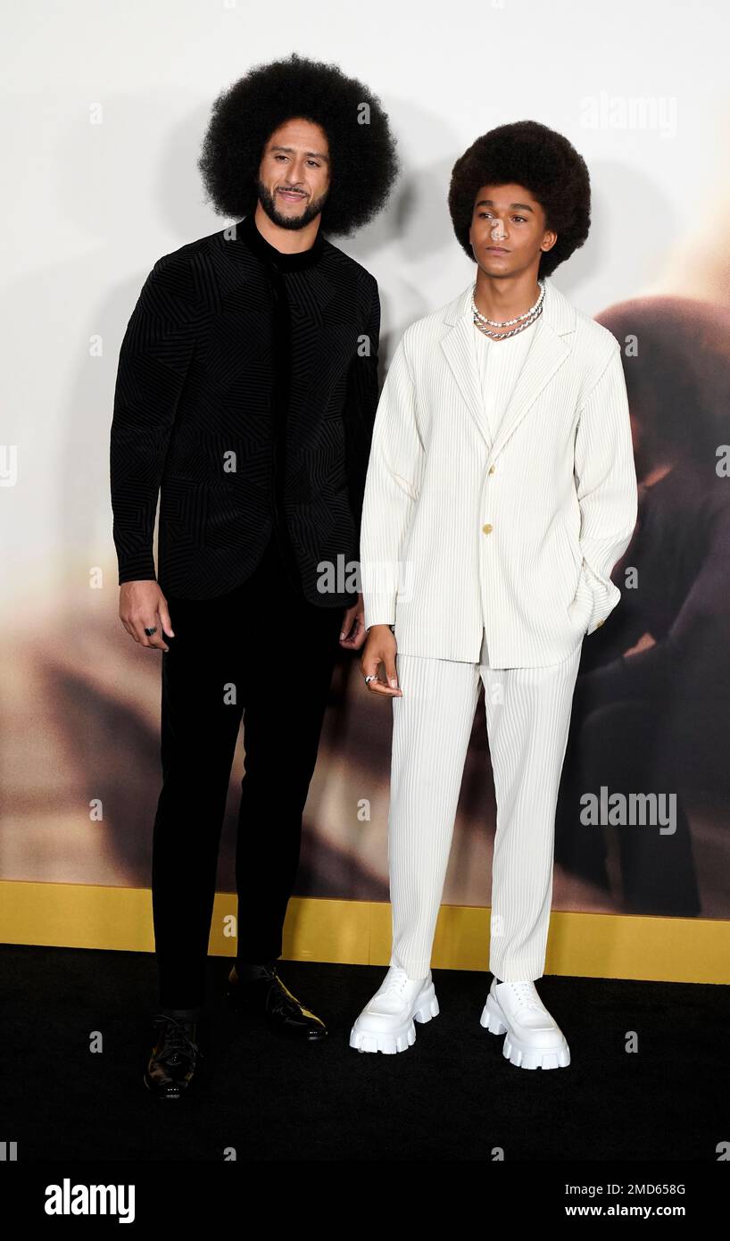 Colin Kaepernick, left, co-creator of the Netflix dramatic limited ...