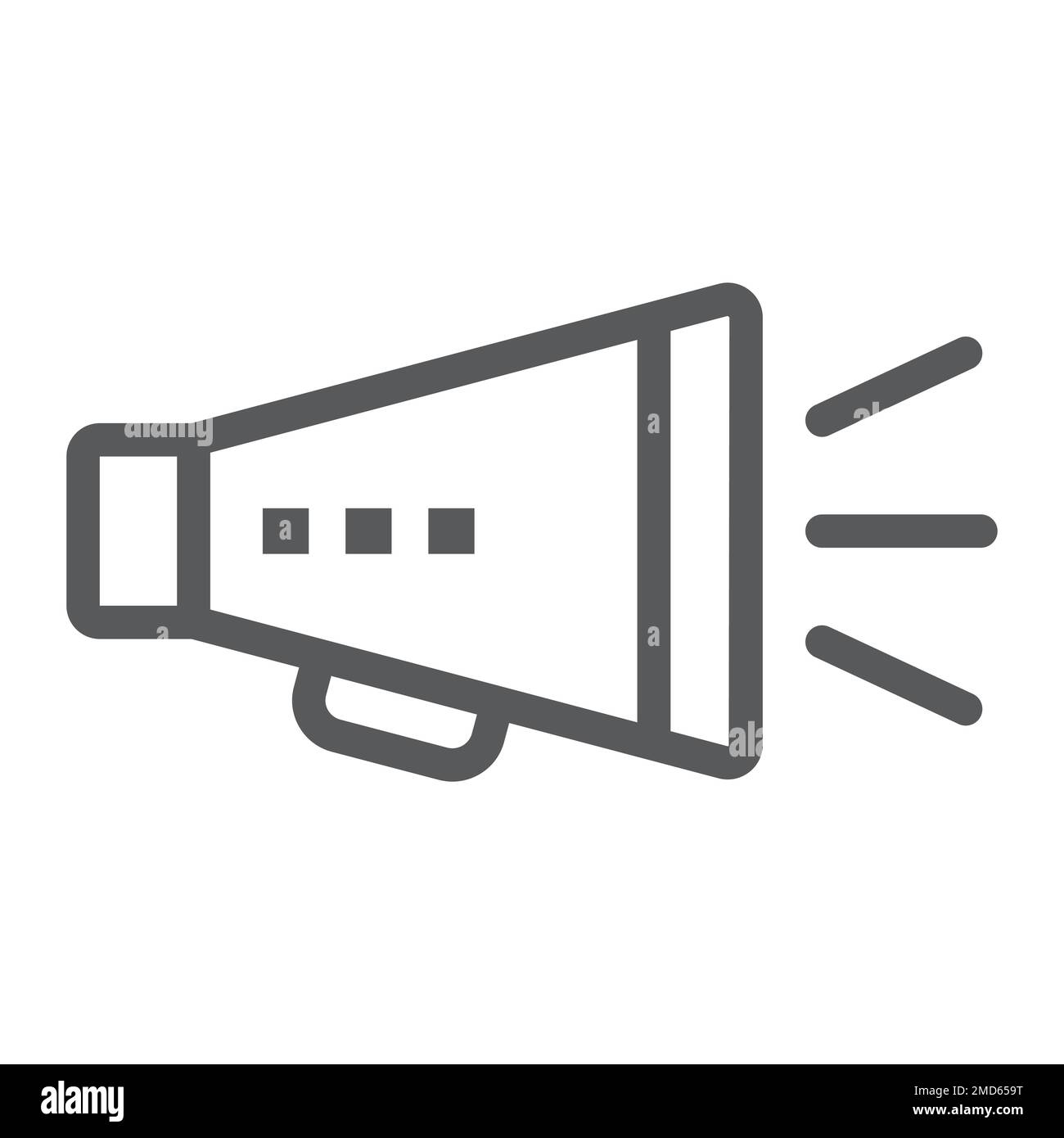 Promotion line icon, development and business, loudspeaker sign vector ...