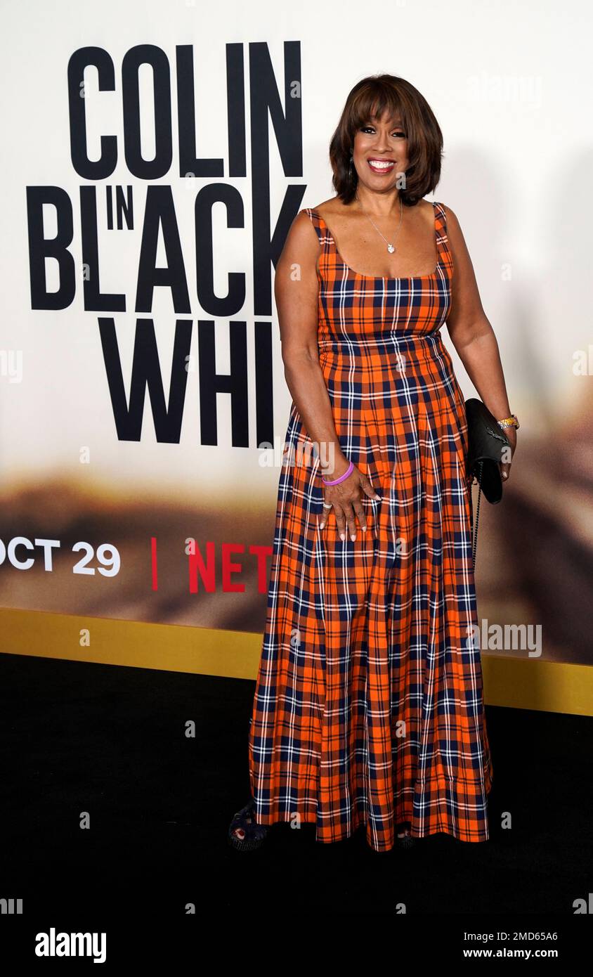 CBS television journalist Gayle King poses at the premiere of "Colin in ...