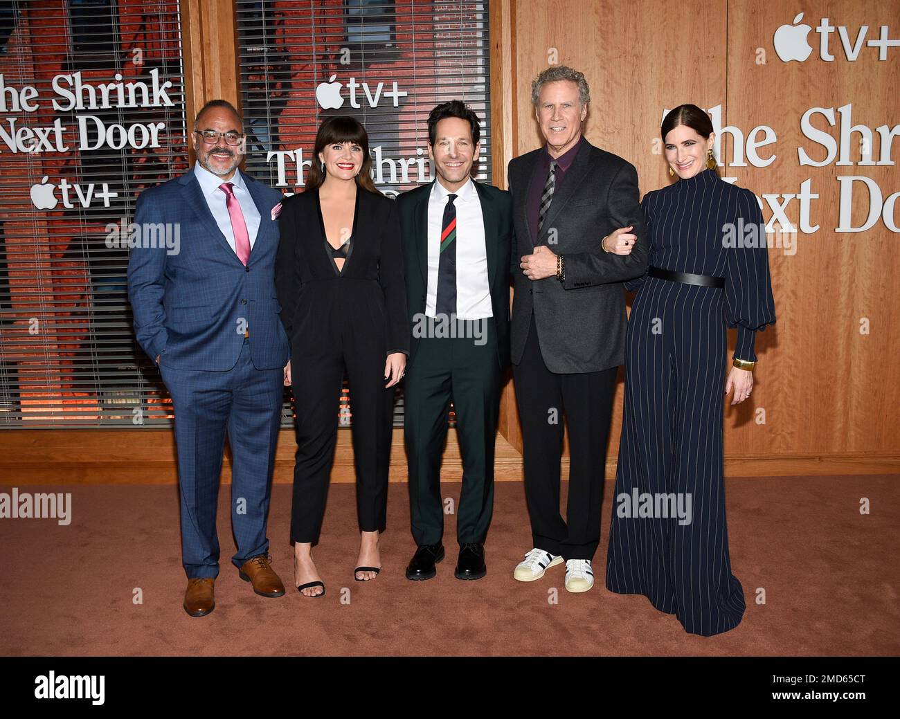 Actors Cornell Womack, left, Casey Wilson, Paul Rudd, Will Ferrell and ...