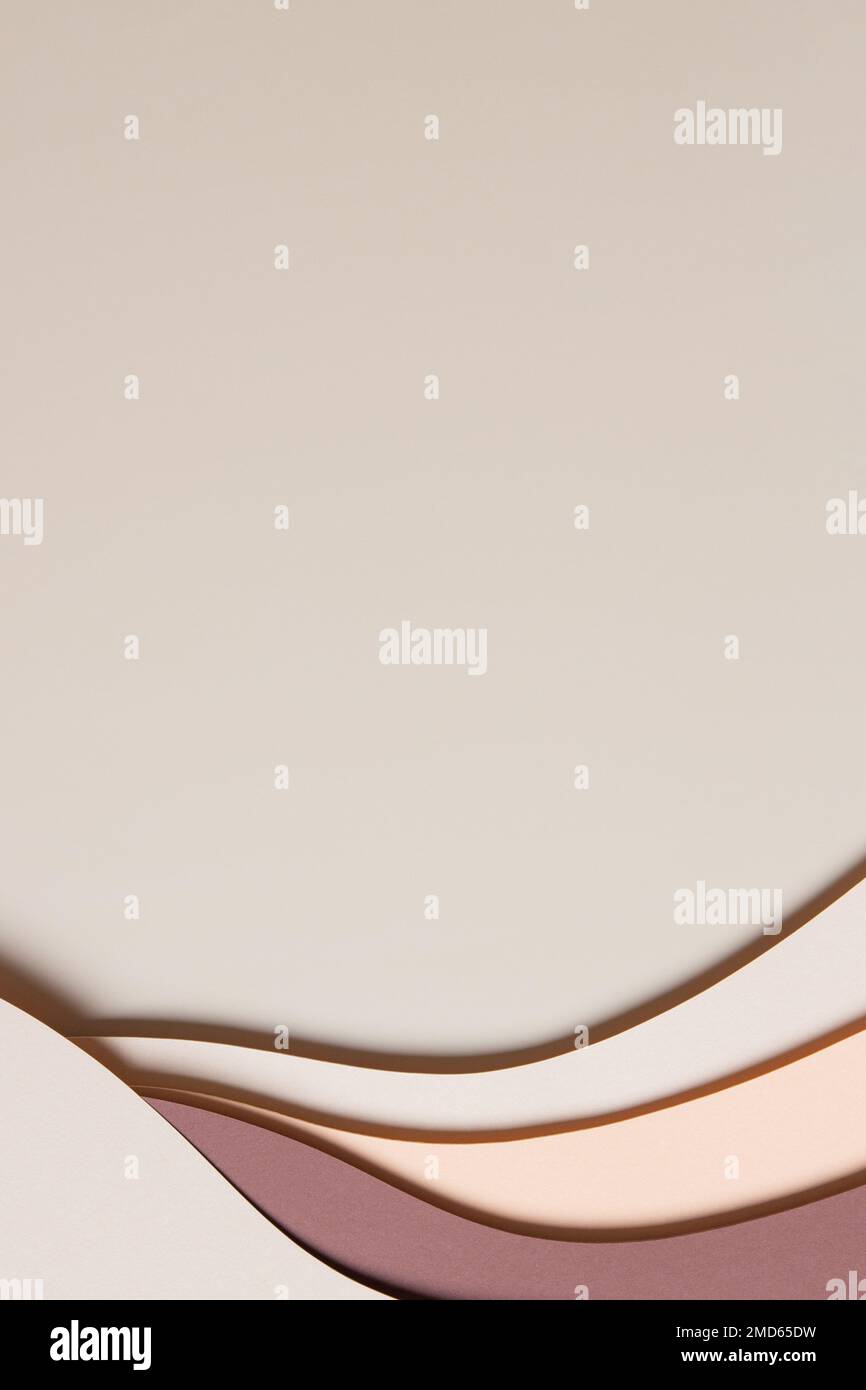 Abstract beige colored paper texture background. Minimal paper cut ...