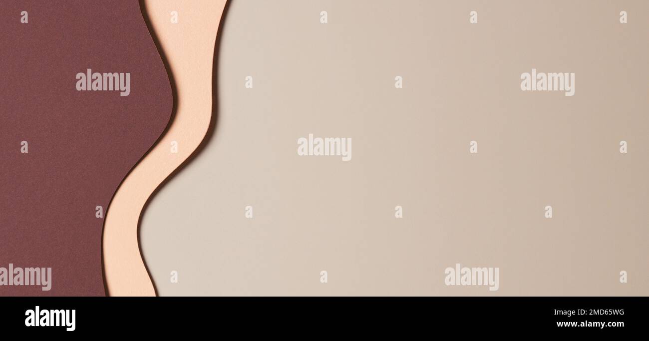 Beige colored paper texture background. Minimal paper cut style ...