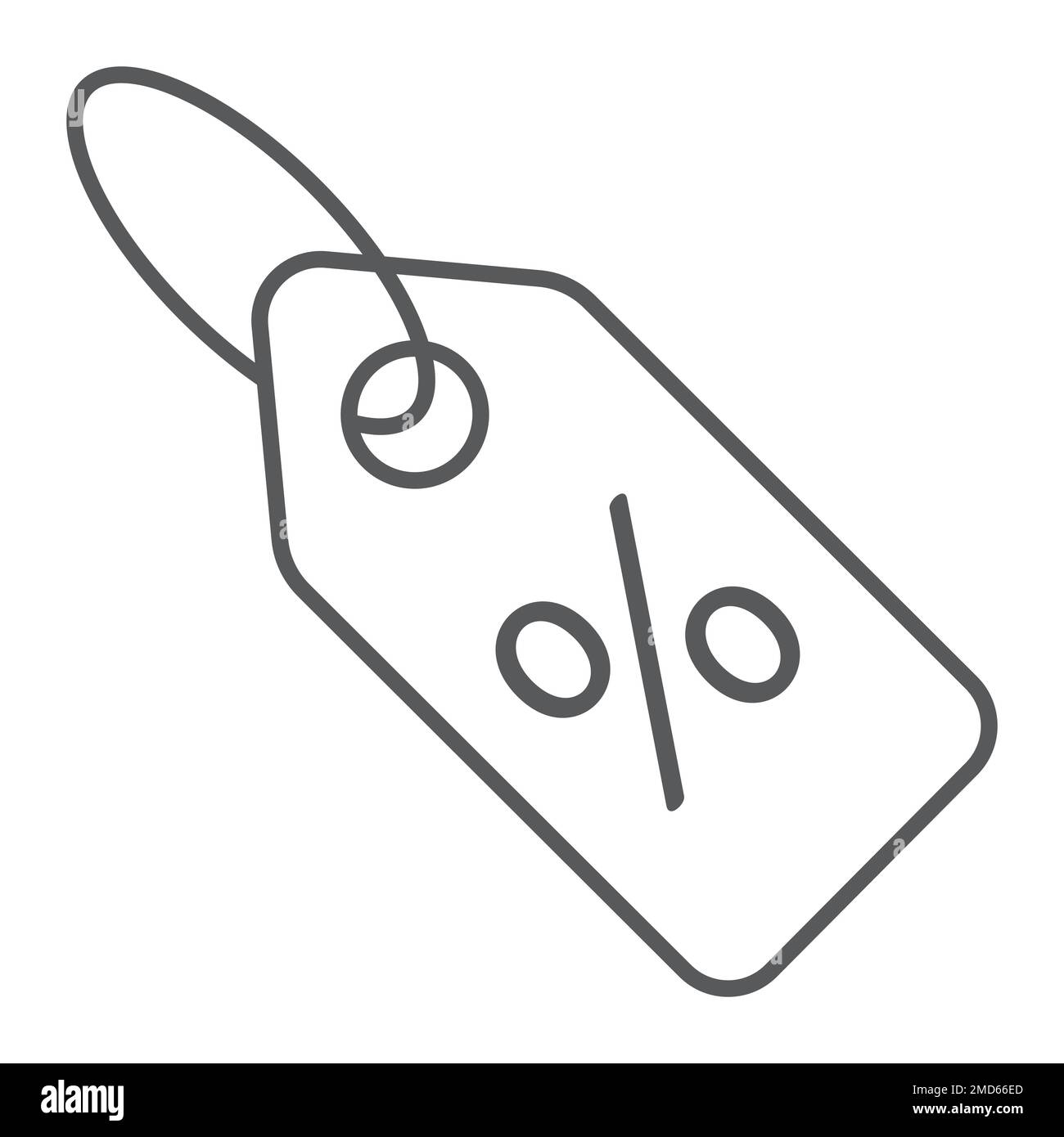 Discount percent tag thin line icon, e commerce and marketing, price ...