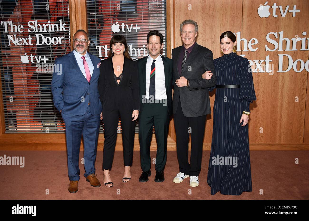 Actors Cornell Womack, left, Casey Wilson, Paul Rudd, Will Ferrell and ...