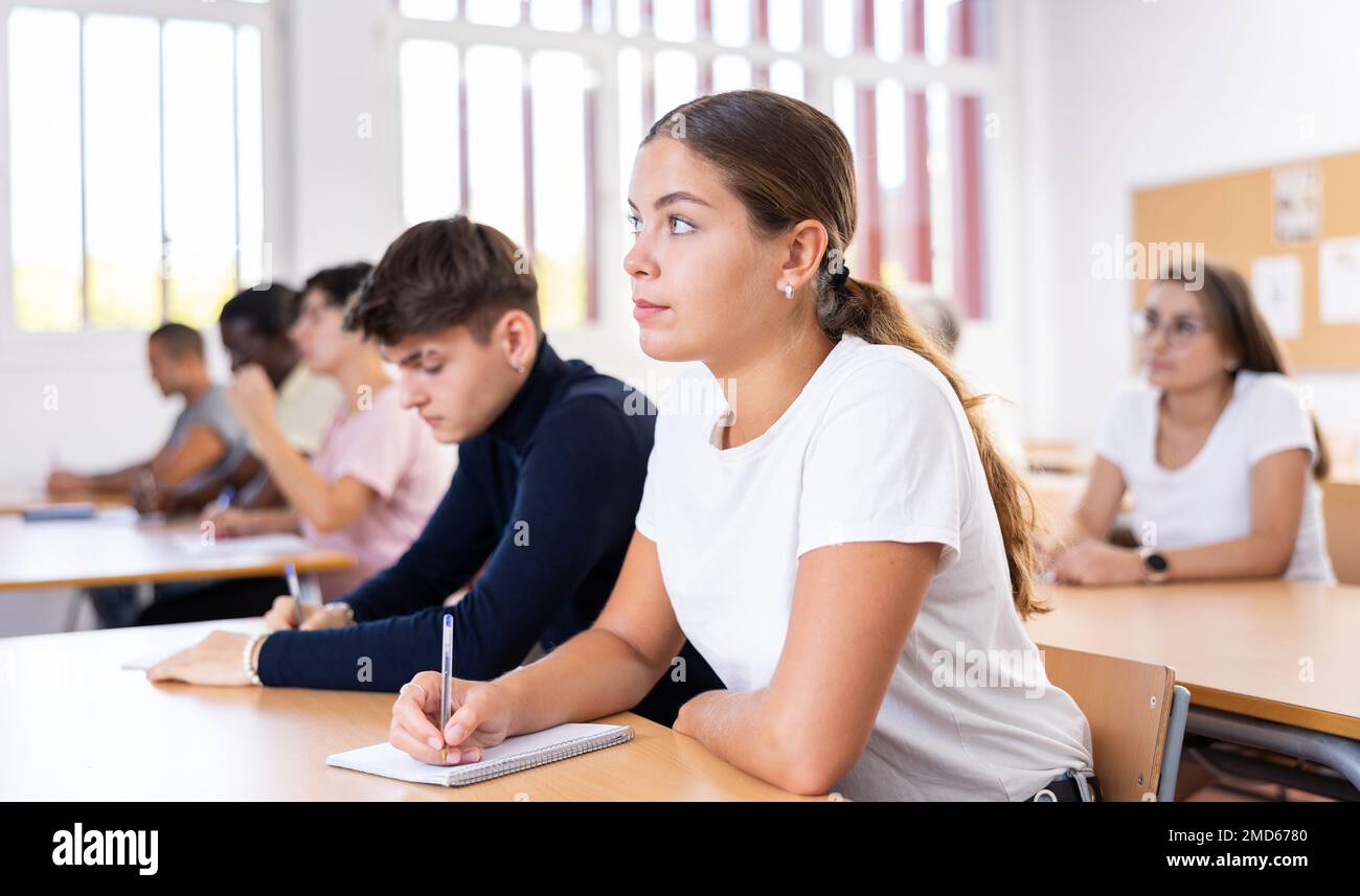 Group of students of different ages in advanced training courses Stock ...