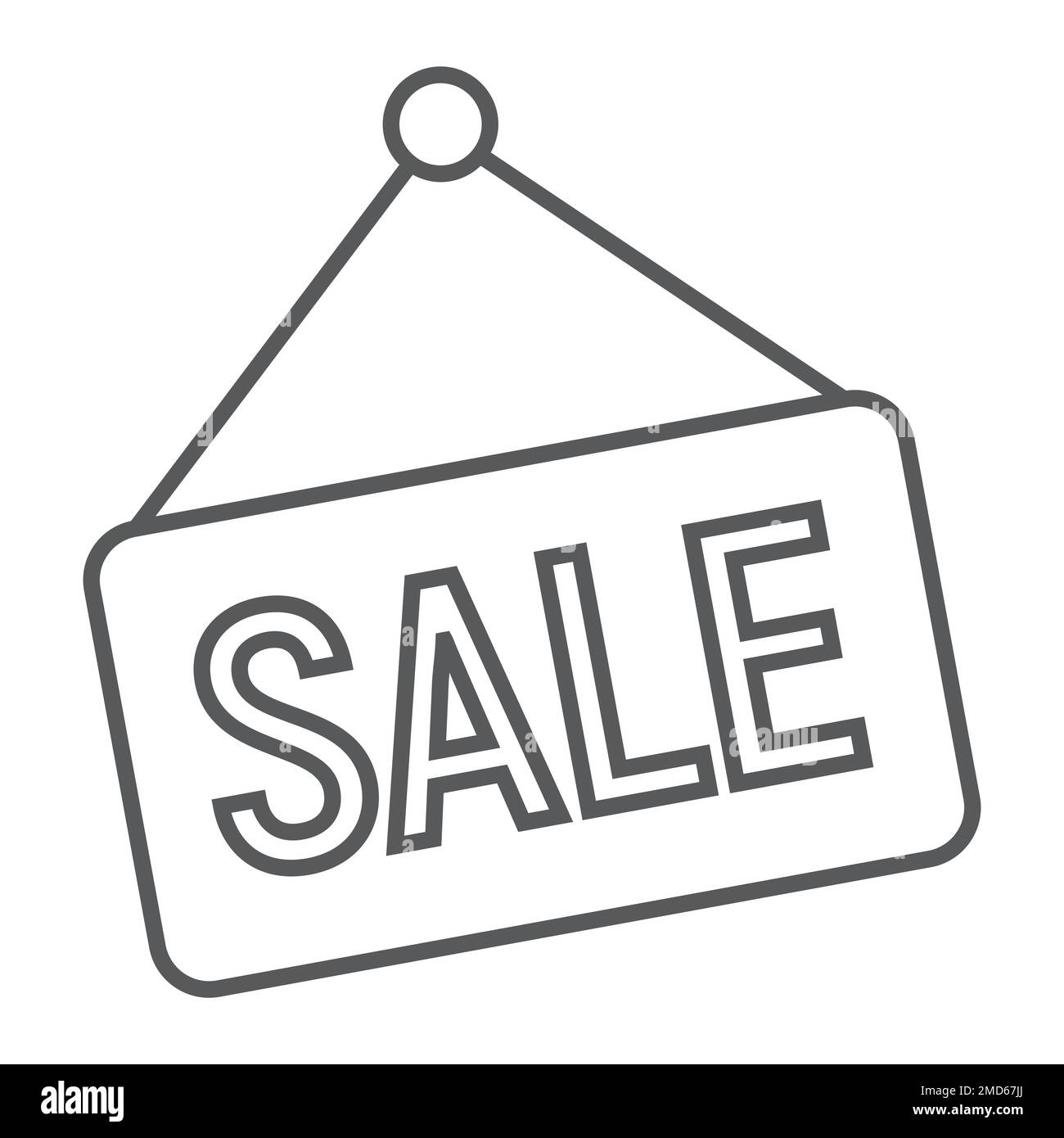 Sale thin line icon, e commerce and marketing, label sign vector ...