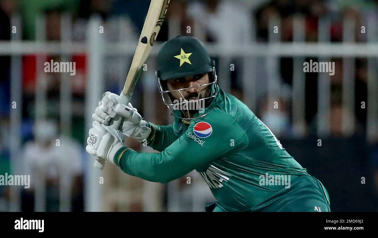 Pakistan's Asif Ali bats during the Cricket Twenty20 World Cup match ...