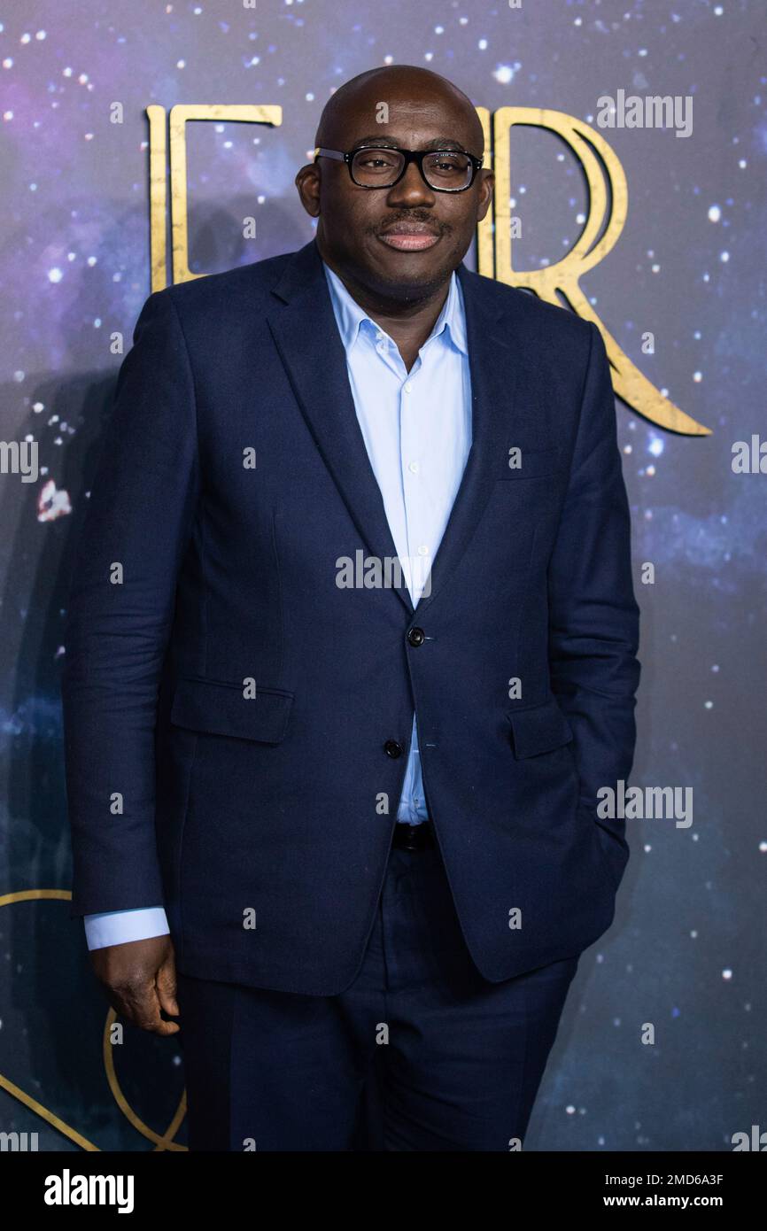 Edward Enninful poses for photographers upon arrival at the premiere of ...