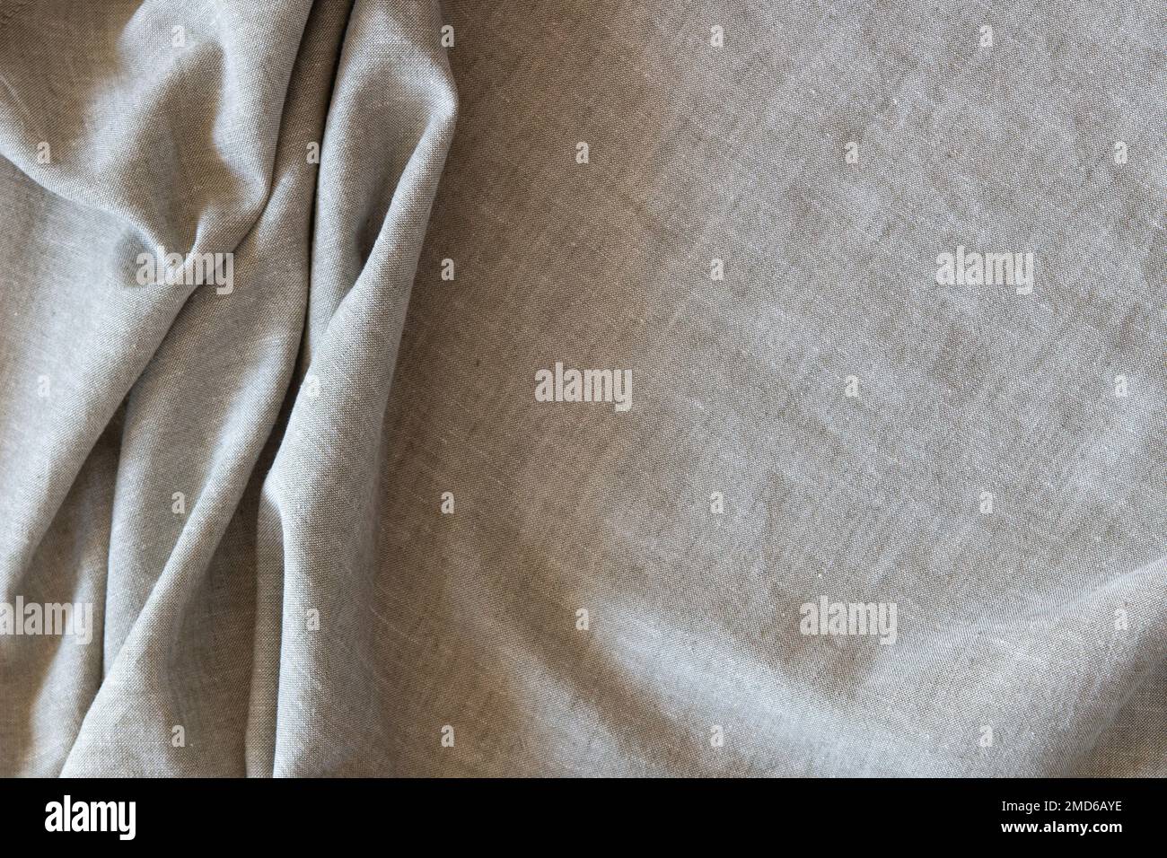 Abstract crumpled linen fabric texture background. Natural solid linen ...