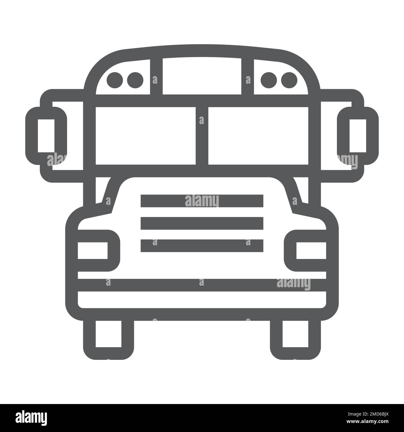 School bus line icon, school and education, transportation sign vector ...