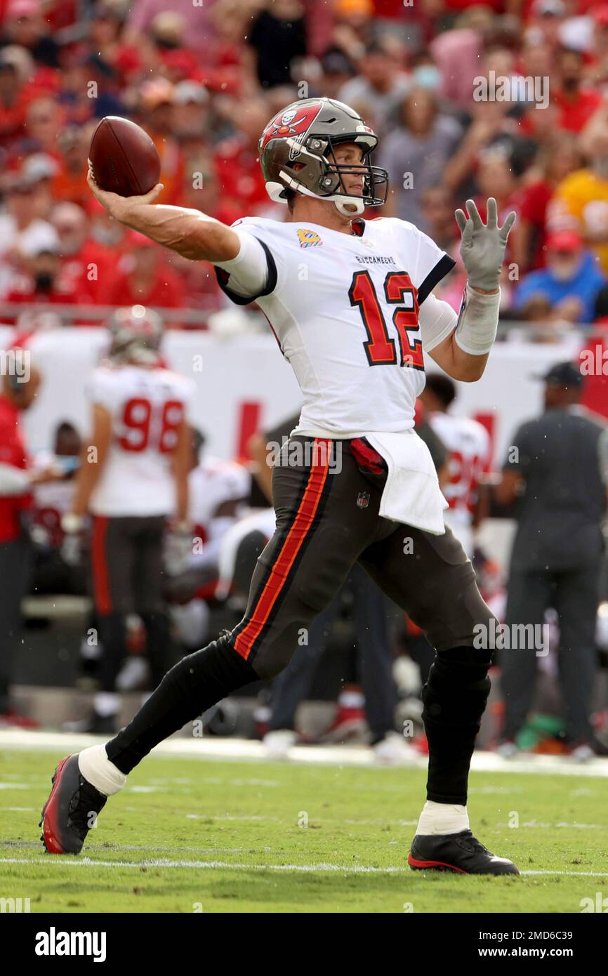 Tampa Bay Buccaneers quarterback Tom Brady (12) attempt a pass during ...