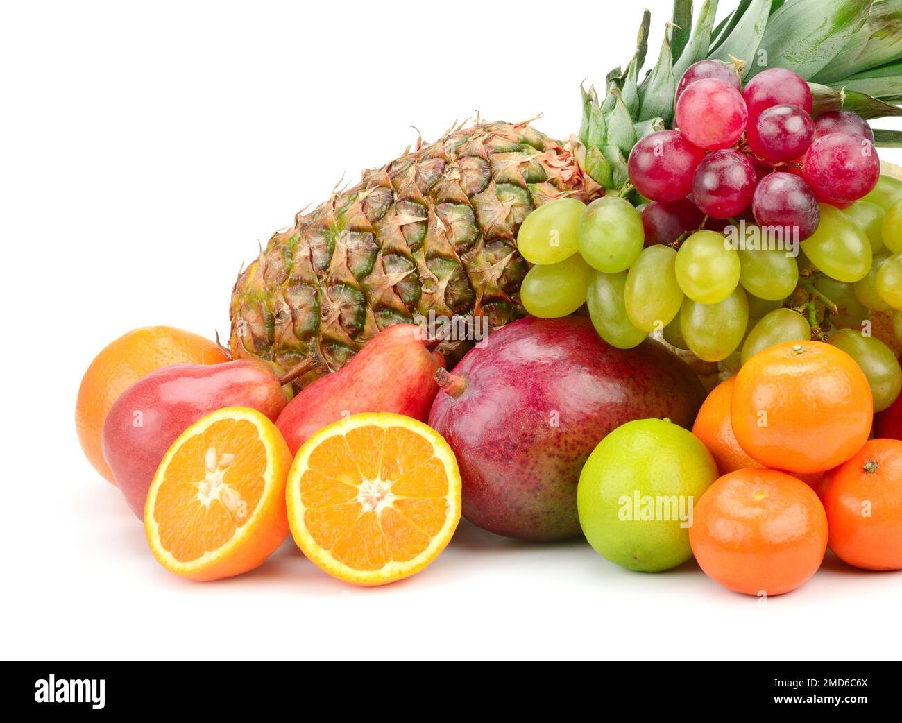 fresh fruits isolated on a white Stock Photo - Alamy