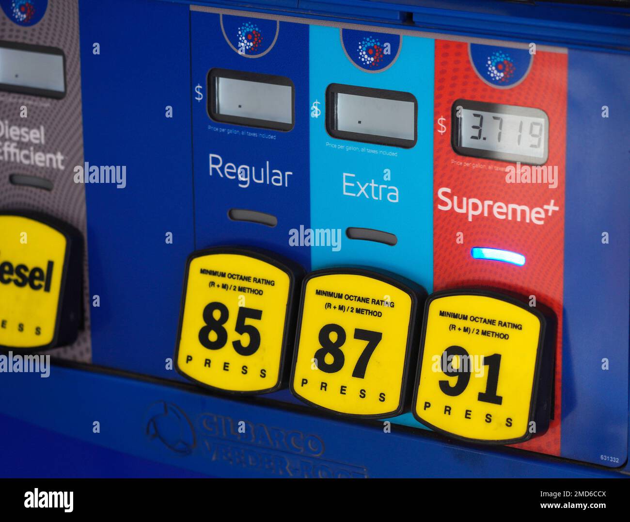 The price is shown on the pump as a motorist fuels a vehicle at an ...