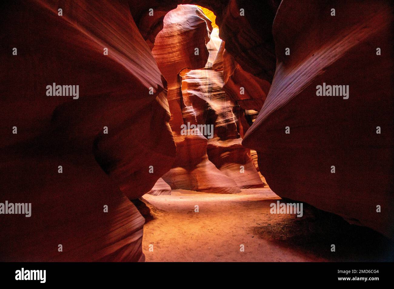 Upper Antelope Canyon is a famous slot canyon near Page, AZ, USA ...