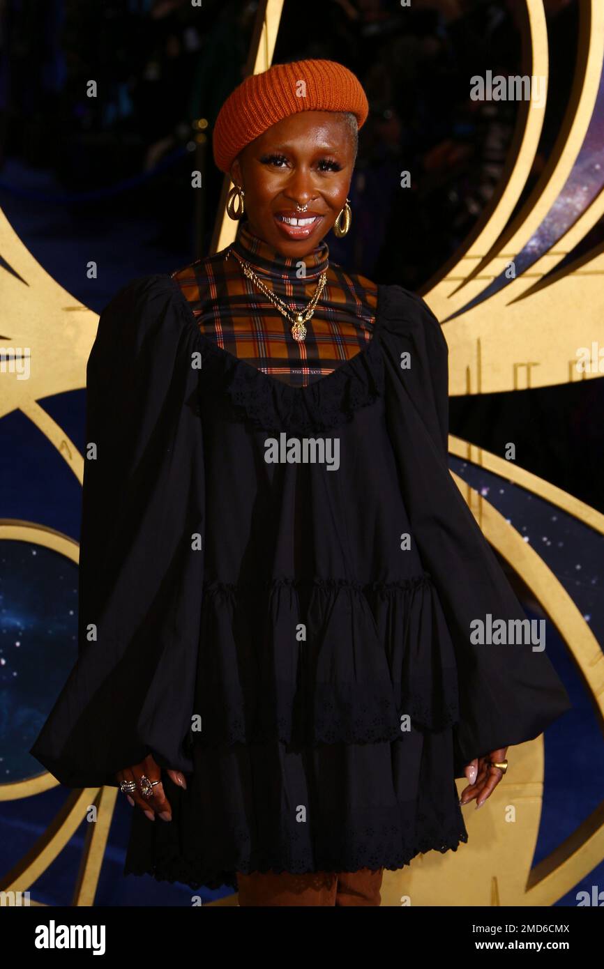 Cynthia Erivo poses for photographers upon arrival at the premiere of ...