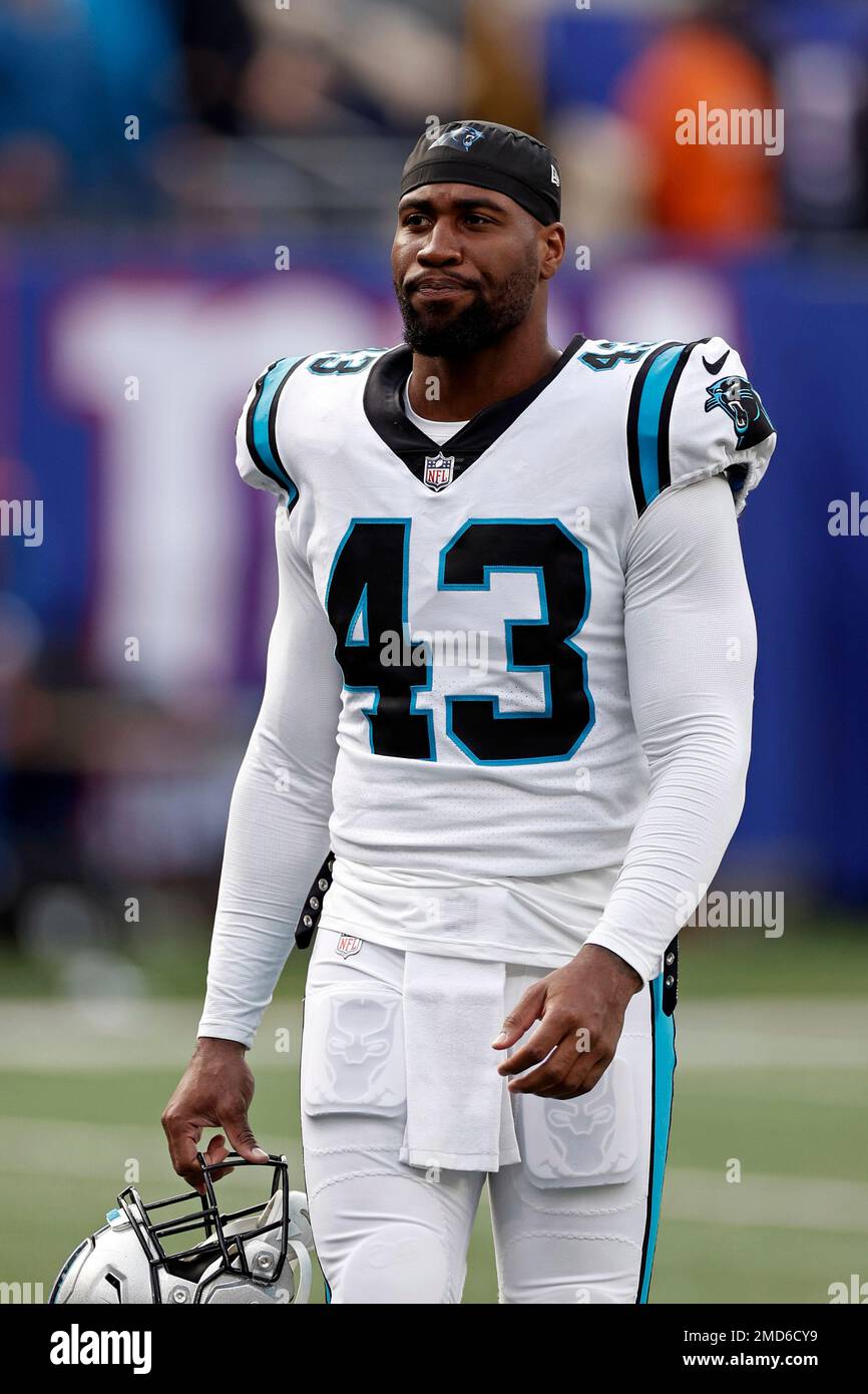 Carolina Panthers outside linebacker Haason Reddick (43) runs off the ...