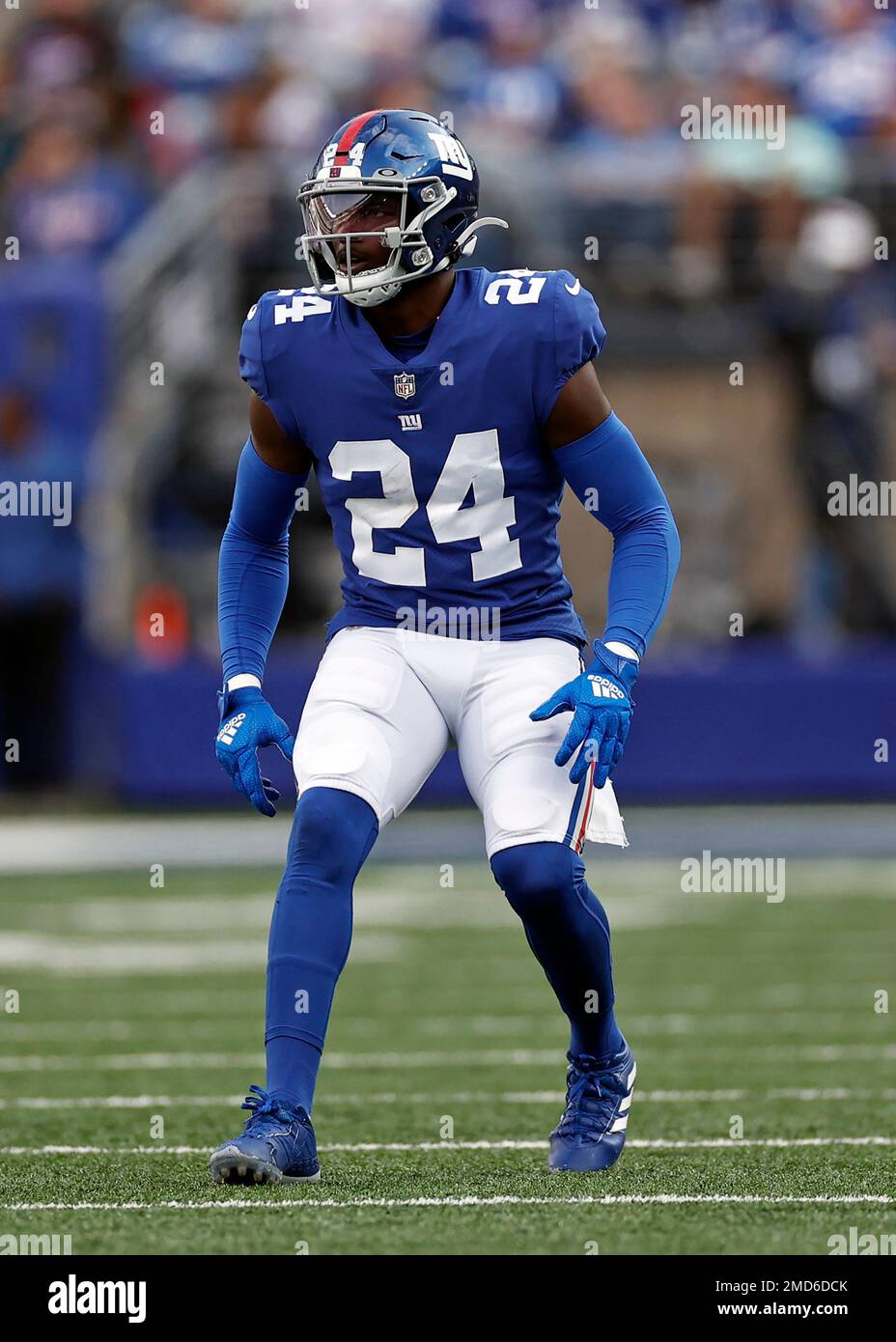 New York Giants cornerback James Bradberry (24) runs against the ...