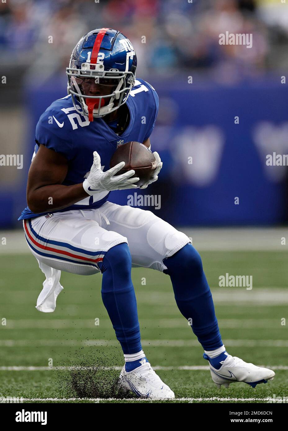 New York Giants wide receiver John Ross (12) runs against the Carolina ...