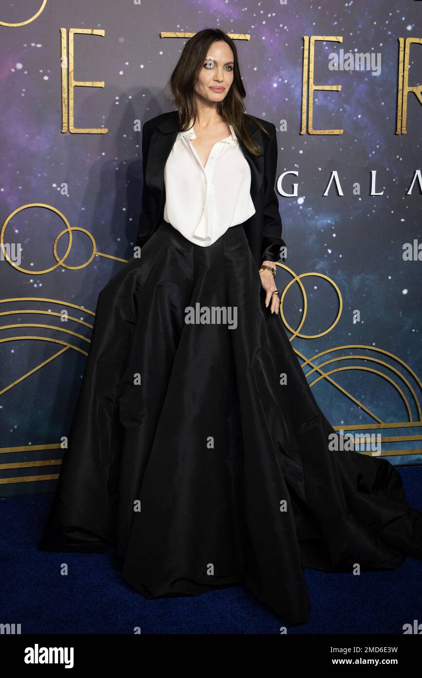 Angelina Jolie poses for photographers upon arrival at the premiere of ...